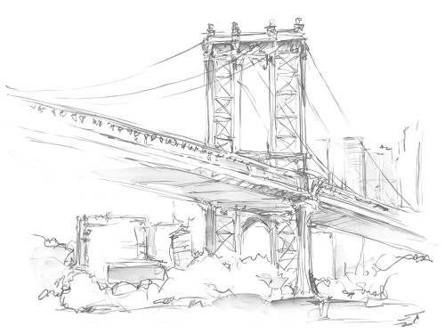 Pencil Cityscape Study II Poster Print - Ethan Harper - Posterazzi