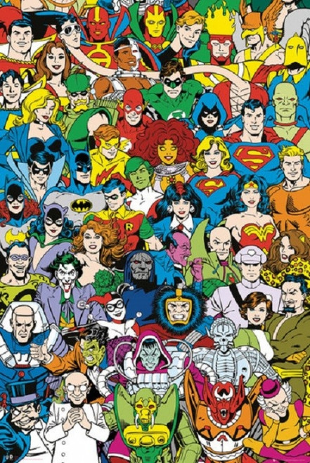 DC Comics Retro Comic Characters Poster Poster Print - Item ...