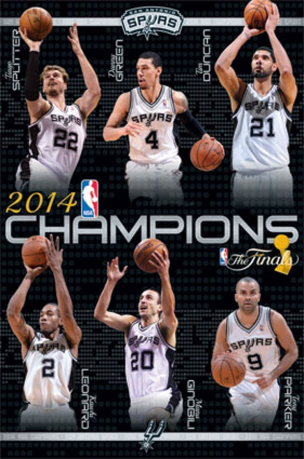 2014 San Antonio Spurs NBA Finals - Champs Poster Print - Item ...