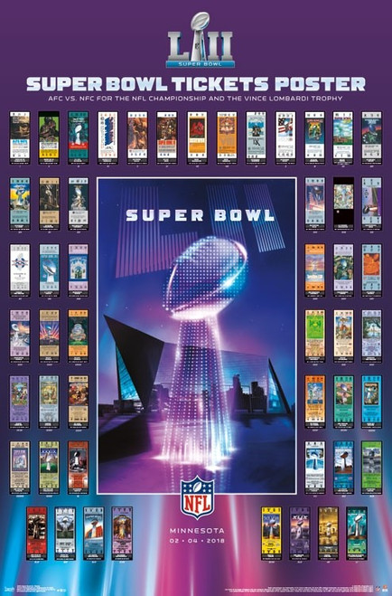 Super Bowl LII - Tickets Poster Print - Item # VARTIARP16202 - Posterazzi
