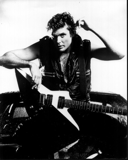 David Hasselhoff With Guitar Black And White Photo Print - Item ...