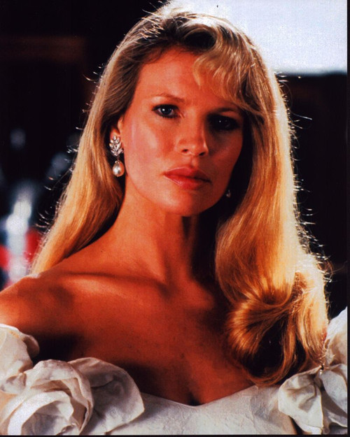 Kim Basinger In White Flower Off Shoulder Dress In Batman Photo Print ...