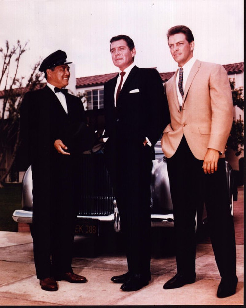 Leon Lontoc, Gene Barry And Gary Conway Next To Car In Burke'S Law ...