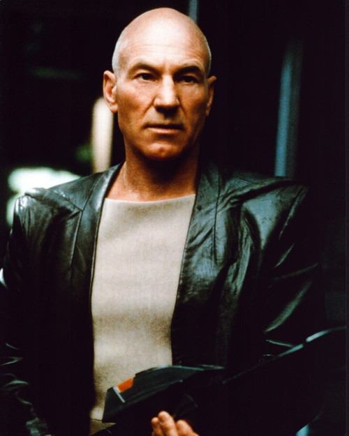Patrick Stewart Wearing Leather Jacket In Star Trek: Insurrection Photo ...