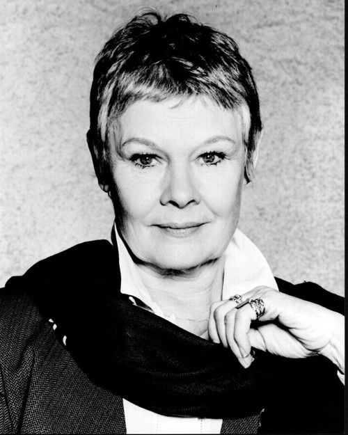Judi Dench Headshot With Scarf Black And White Photo Print - Item ...
