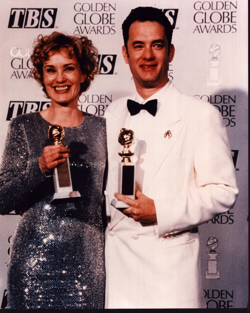 Jessica Lange And Tom Hanks Holding Golden Globe Awards Photo Print ...