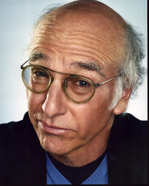 Larry David Close Up In Blue Sweater And Black Jacket Photo Print ...