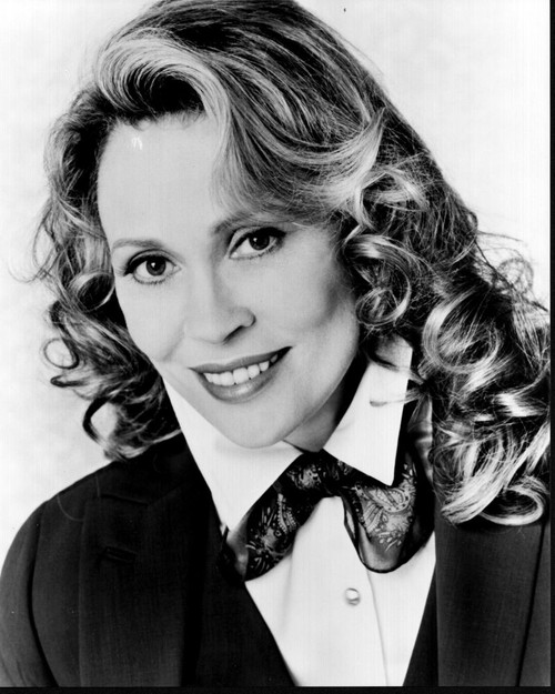 Faye Dunaway Headshot In Suit And Tie Black And White Photo Print ...