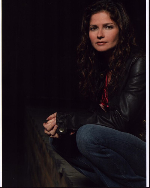 Jill Hennessy In Wild Hogs Crouched In Leather Jacket And Jeans Photo ...