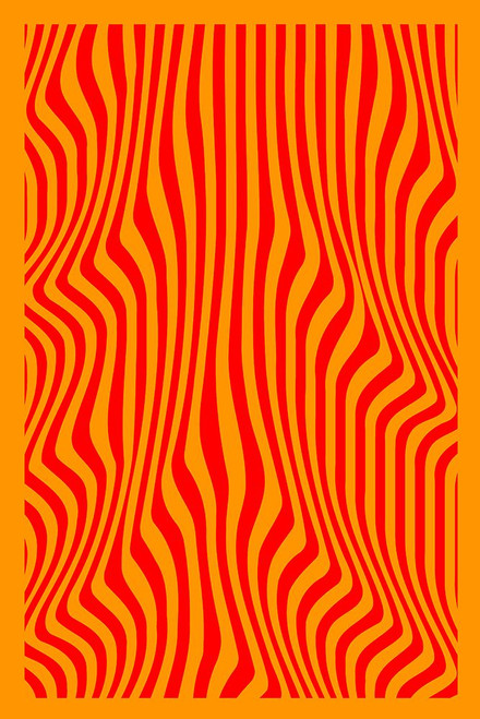 Orange Wavy Lines Poster Print - Incado - Posterazzi
