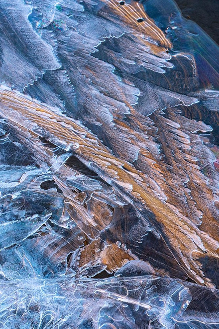 USA-Utah Ice pattern formations on the Colorado River near Moab Poster ...