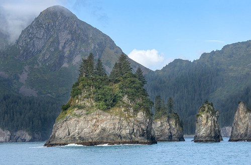USA-Alaska-Kenai Fjords National Park Pinnacle Rocks eroded formation ...