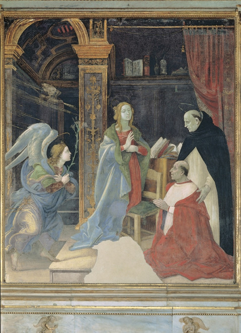 Annunciation With St Thomas Presenting The Cardinal Oliviero Carafa To ...