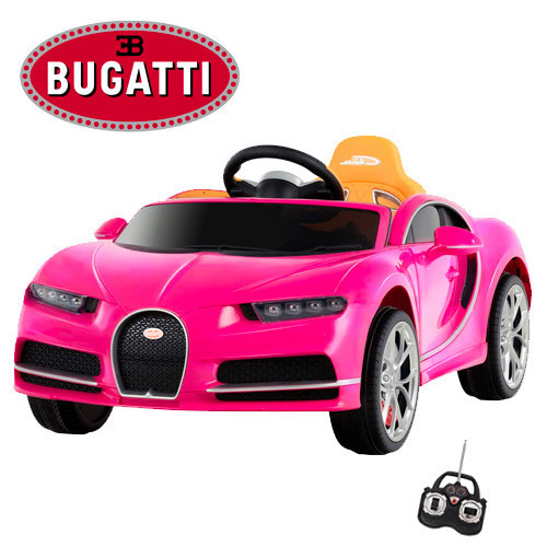 Girls Pink Licensed Bugatti Chiron 12v Kids Ride On Sports Car ...