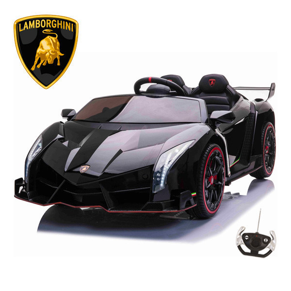 12v Kids Black Motorized Lamborghini Ride On Sports Car & Remote ...