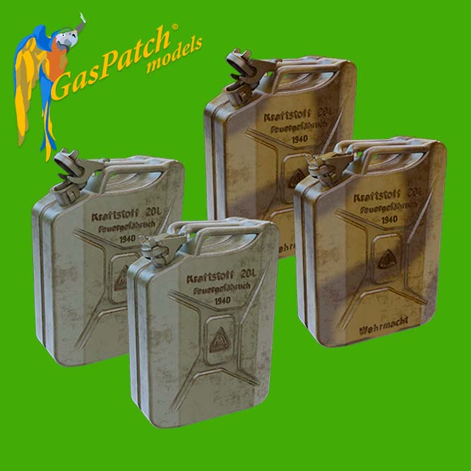 German Fuel Jerry Cans 1940 ABP & SCHWELM 1/35 (12 items) - GasPatch Models