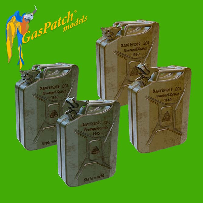 German Fuel Jerry Cans 1943 ABP & SCHWELM 1/35 (12 items) - GasPatch Models