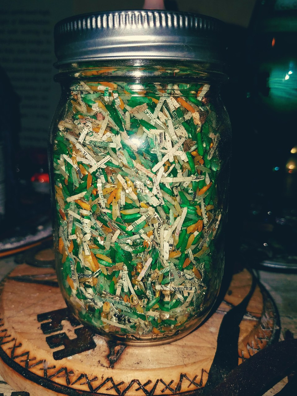 Lucky Green Money Rice 1oz - Primitive Roots Conjure
