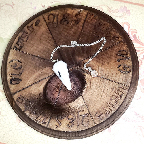 Small Pendulum Spirit board SET in COFFEE - Primitive Roots Conjure