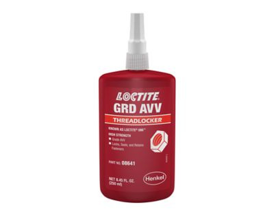 Grade AVV Threadlocker, 250 ml, Bottle, Loctite | Red - Strobels Supply