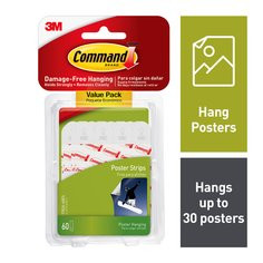 Command Poster Strips 17024-60ES | Clips, Hooks & Adhesive Strips