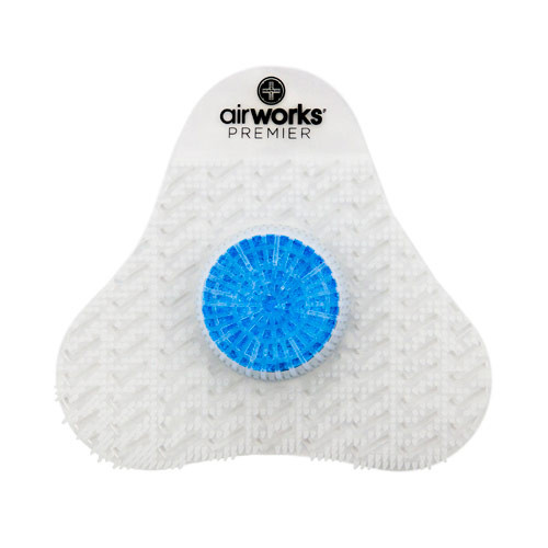 AirWorks Premier Urinal Screen w/Smart Block - Clear/Blue - Strobels Supply