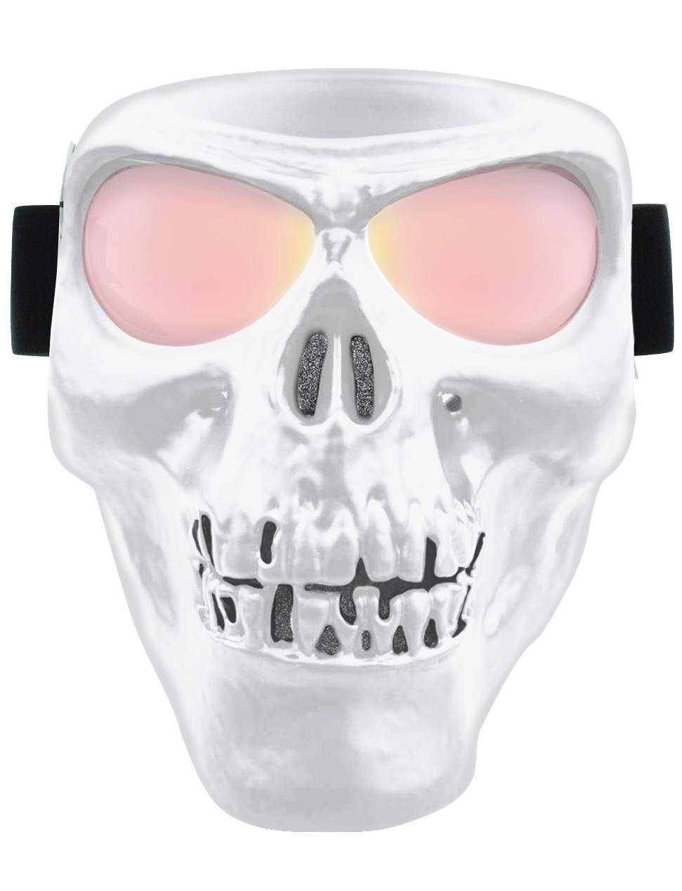 Skull Mask White CL GTR Skull Full Face Mask - Strobels Supply