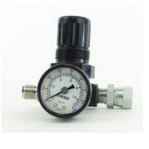 DEVILBISS 130015 Air Regulator With Gauge, 1/4 in Thread, MNPS x FNPS ...