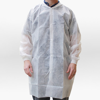 Pharma-Coat Knit Wrist Lab Coat - PCOAT797-KW-M - Strobels Supply