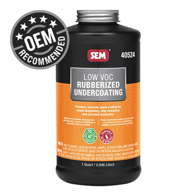 SEM 40524 Low VOC Rubberized Undercoating, 1 qt, Can, Black, Aerosol ...