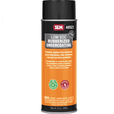 SEM 40523 Low VOC Rubberized Undercoating, 24 oz, Can, Black, Aerosol ...