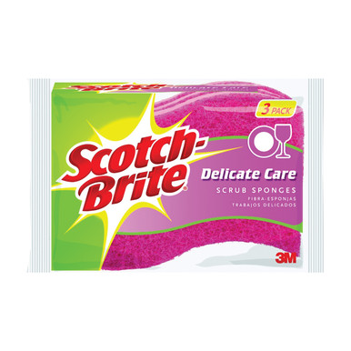Scotch-Brite Delicate Clean Scrub Sponge DD-3-8, 8/3 - Strobels Supply