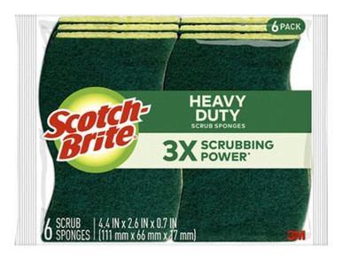 Scotch-Brite Heavy Duty Scrub Sponge HD-3, 8/3 | 7100333016 - Strobels ...