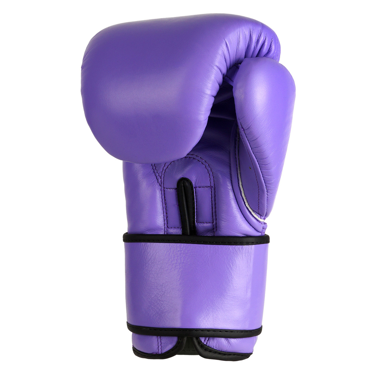 Pro USA Professional Hook-N-Loop Boxing Gloves Purple Leather