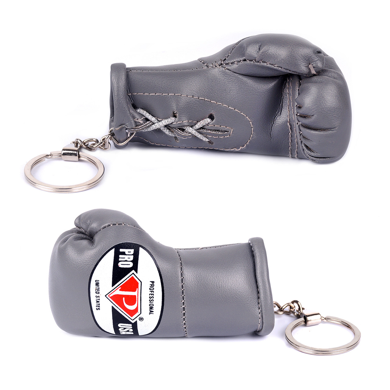 Pro USA Boxing Glove Keyring Pair - Gray