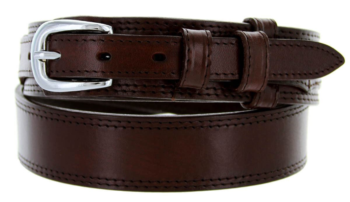 Genuine Full Grain One Piece Leather Smooth Western Ranger Belt - Belts.com
