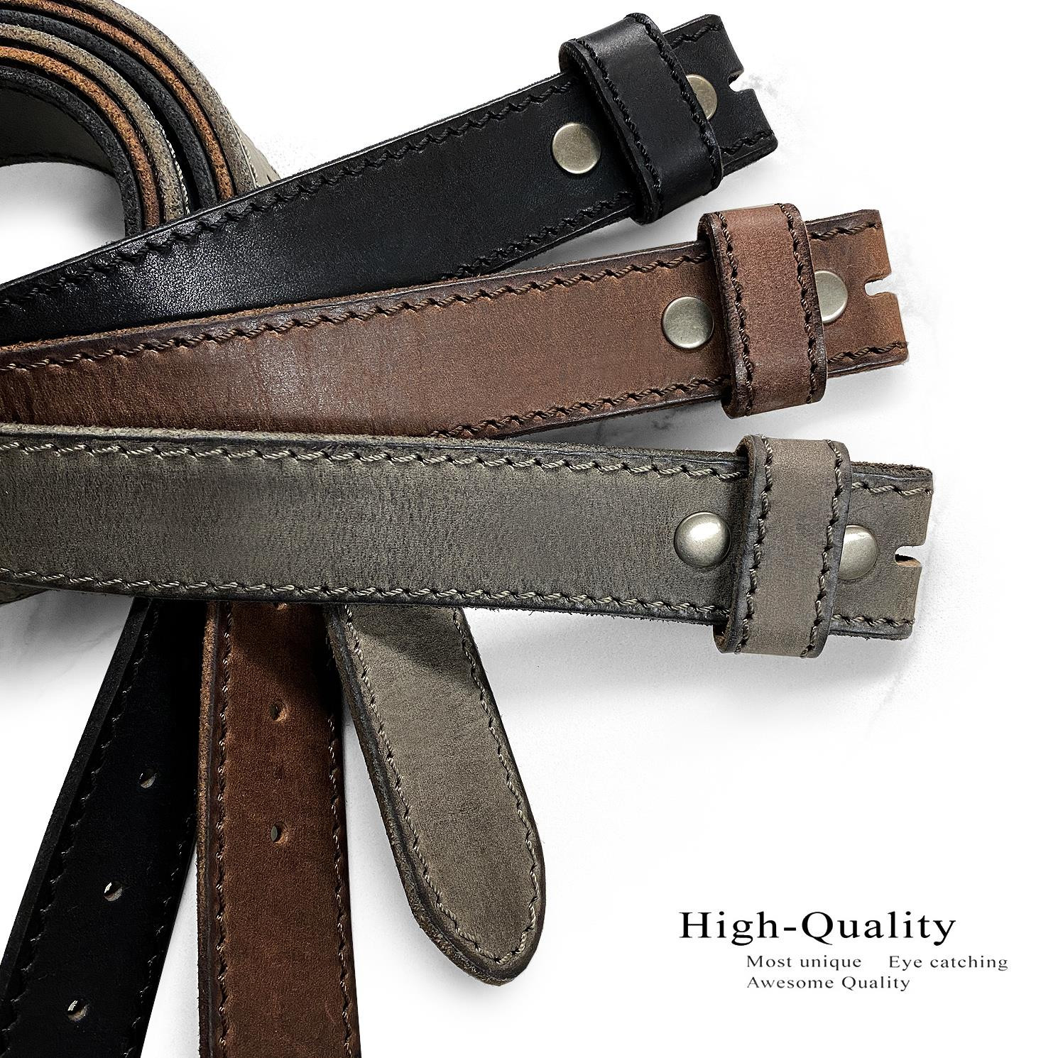 BS085 Genuine Full Grain Engraved Embossed Leather Belt Strap with ...