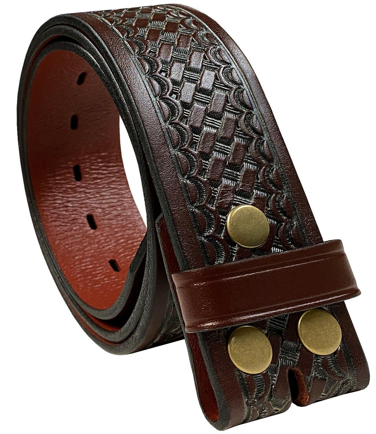 Utility Uniform Work Belt Basketweave One Piece Full Grain Cowhide ...