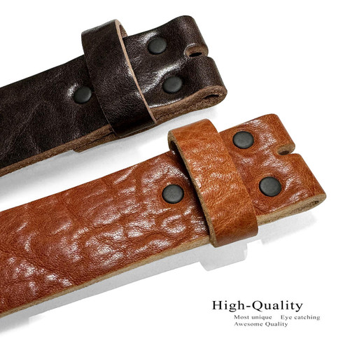 BS250 Heavy-Duty Strap Genuine Full Grain Leather Belt Strap 1-1/2 ...