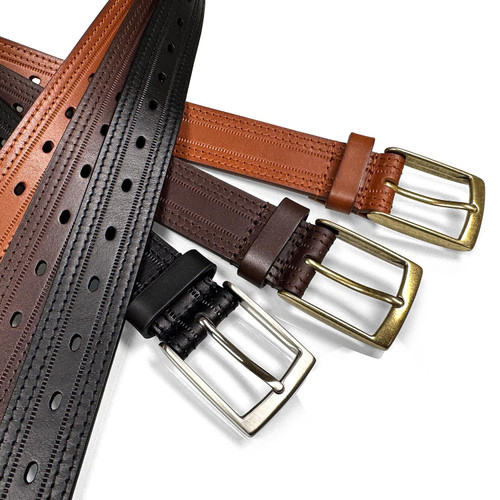 Men's Leather Belts One Piece 100% Genuine Leather Classic Work ...
