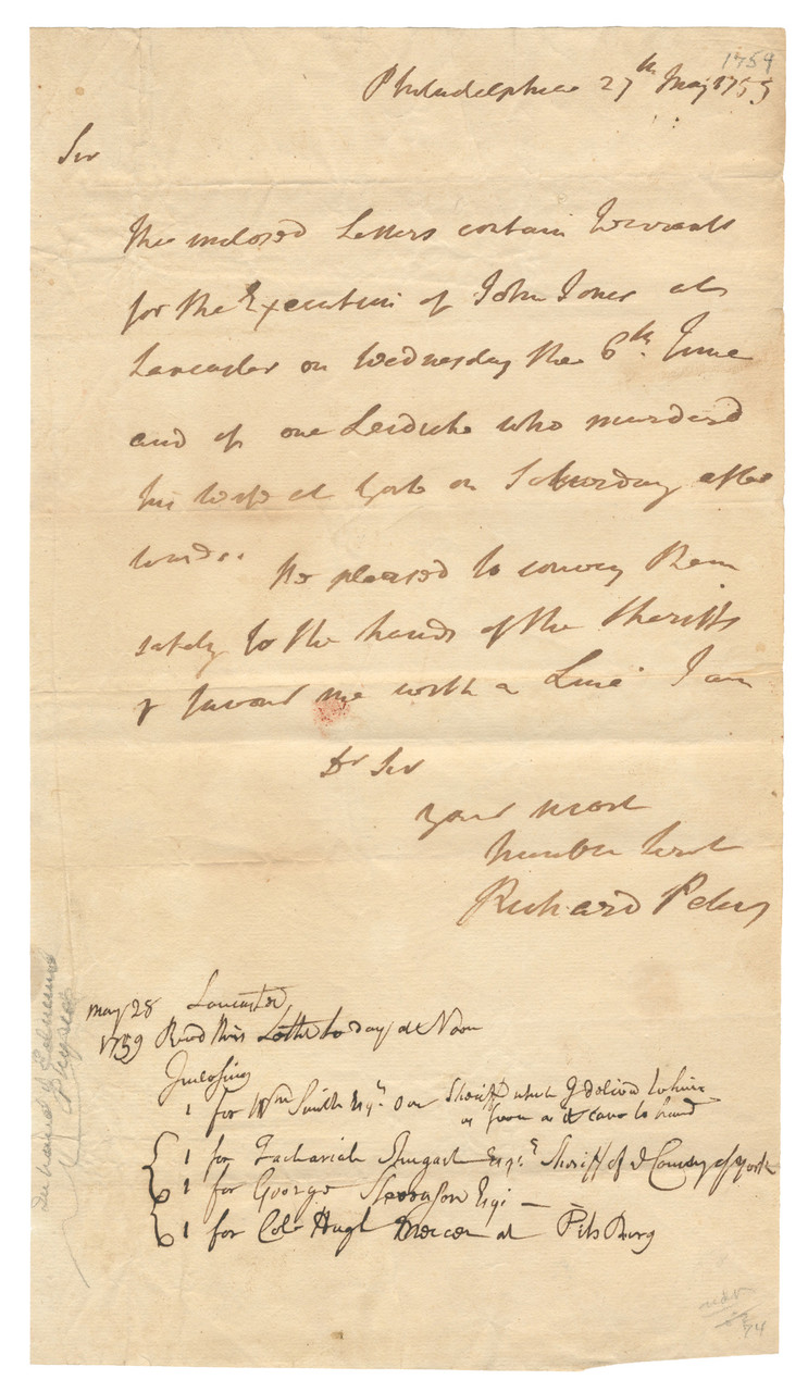 An Order For the Execution of The First Person Officially Hanged In ...