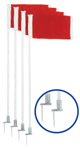 COLLEGIATE SPRING LOADED CORNER FLAGS, SET OF 4 - American Challenge