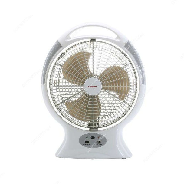 Olsenmark Rechargeable Fan With LED Light, OMF1579, 12 Inch, 60W, Grey ...