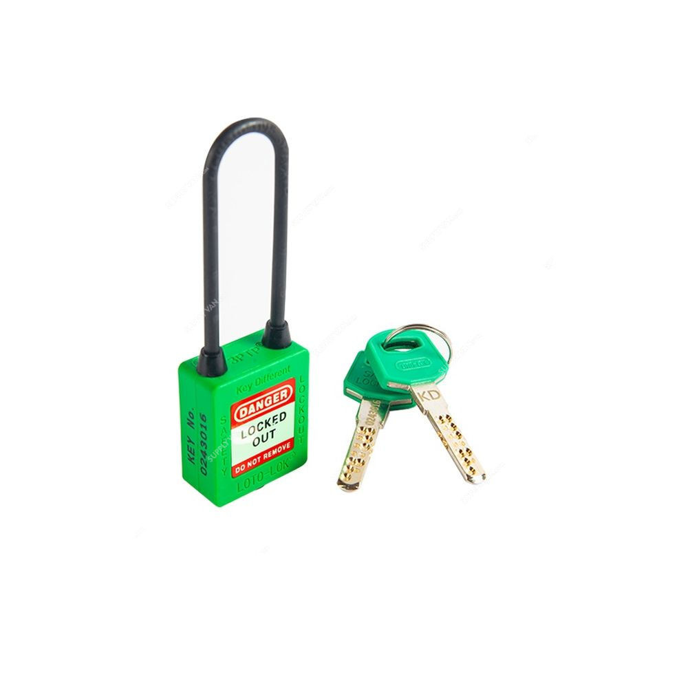 Loto-Lok Three Point Traceability Lockout Padlock 3PTPGKDN80 Nylon 40 x ...