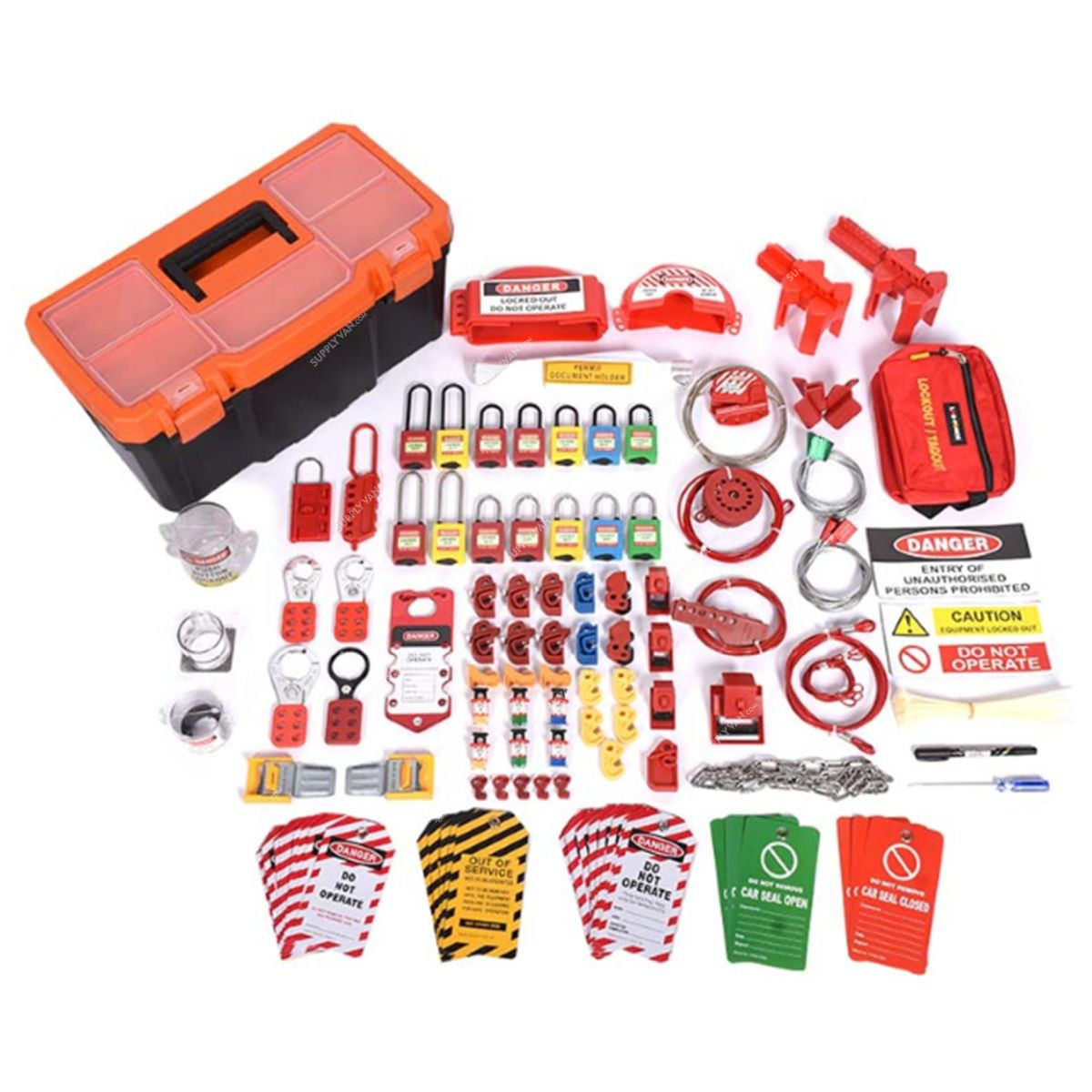 Lok-Force Electro-Mechanical Loto Kit LOKT-EMPBL-206 L 190 Pcs/Kit: Buy ...