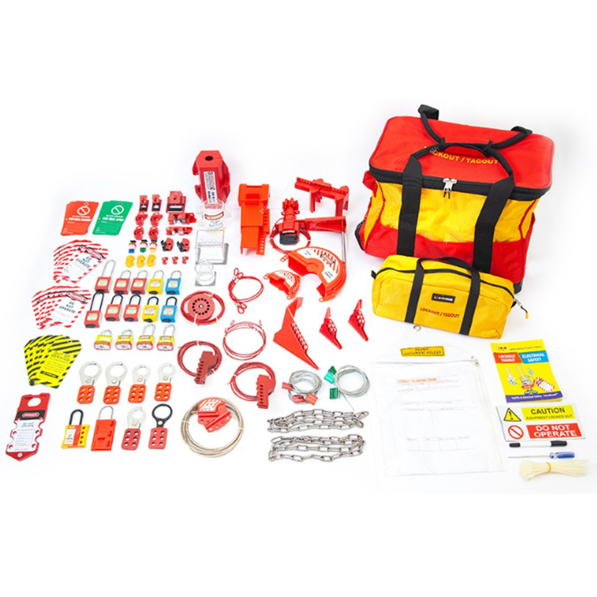 Lok-Force Mid Electro-Mechanical Loto Kit LOKT-ELMEMD-502 163 Pcs/Kit ...