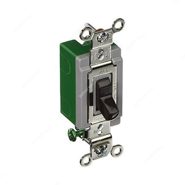 Hubbell 2 Way Toggle Switch, HUBHBL3031, 30A, 120-277VAC : SupplyVan ...