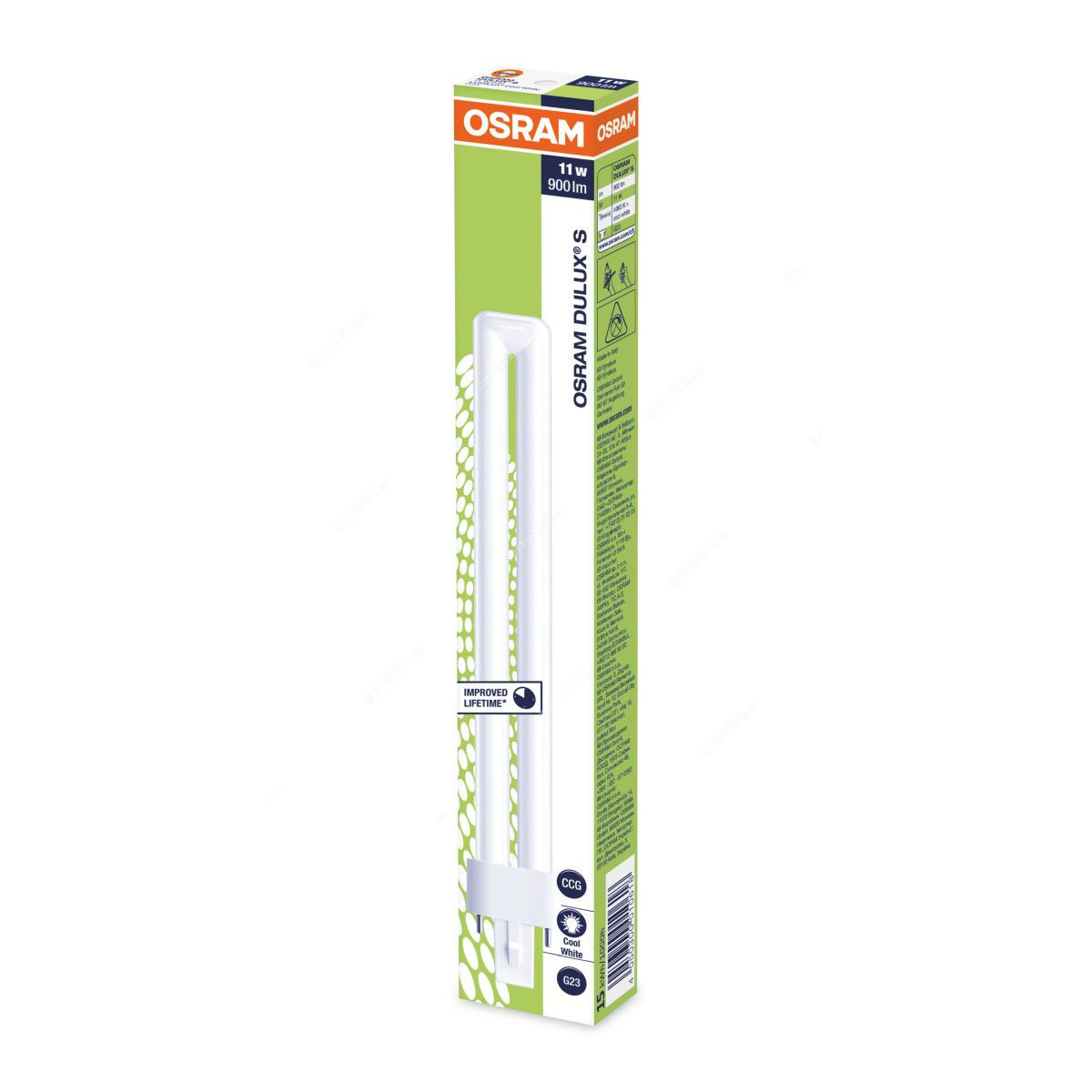 Osram Fluorescent Lamp Dulux S 11W G23 3000K Lumilux Warm White: Buy ...