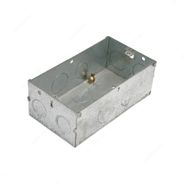 MK Flush Mounted Box 886ZIC Logic Steel 2 Gang Silver: Buy Online at ...