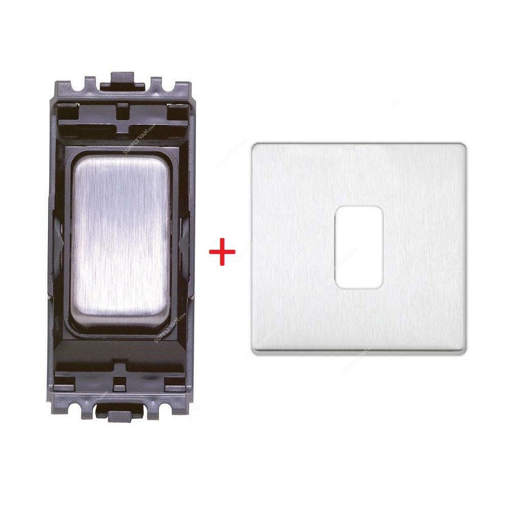Mk K4893BSSB+K24331BSS Single Pole Intermediate Grid Switch With 1 ...